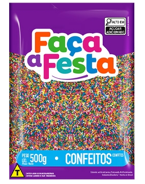 Granulado Colorido 500g | Faça a Festa - Produtos - Leke Alimentos